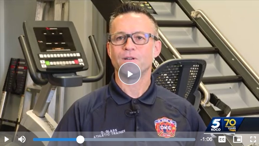 AT Damon Glass Champions Athletic Care for OKC Firefighters